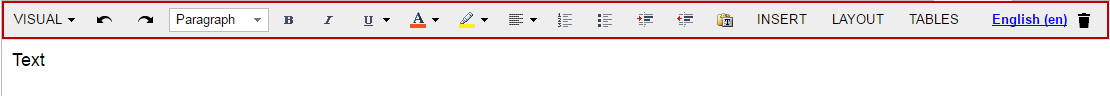 Formatting Toolbar