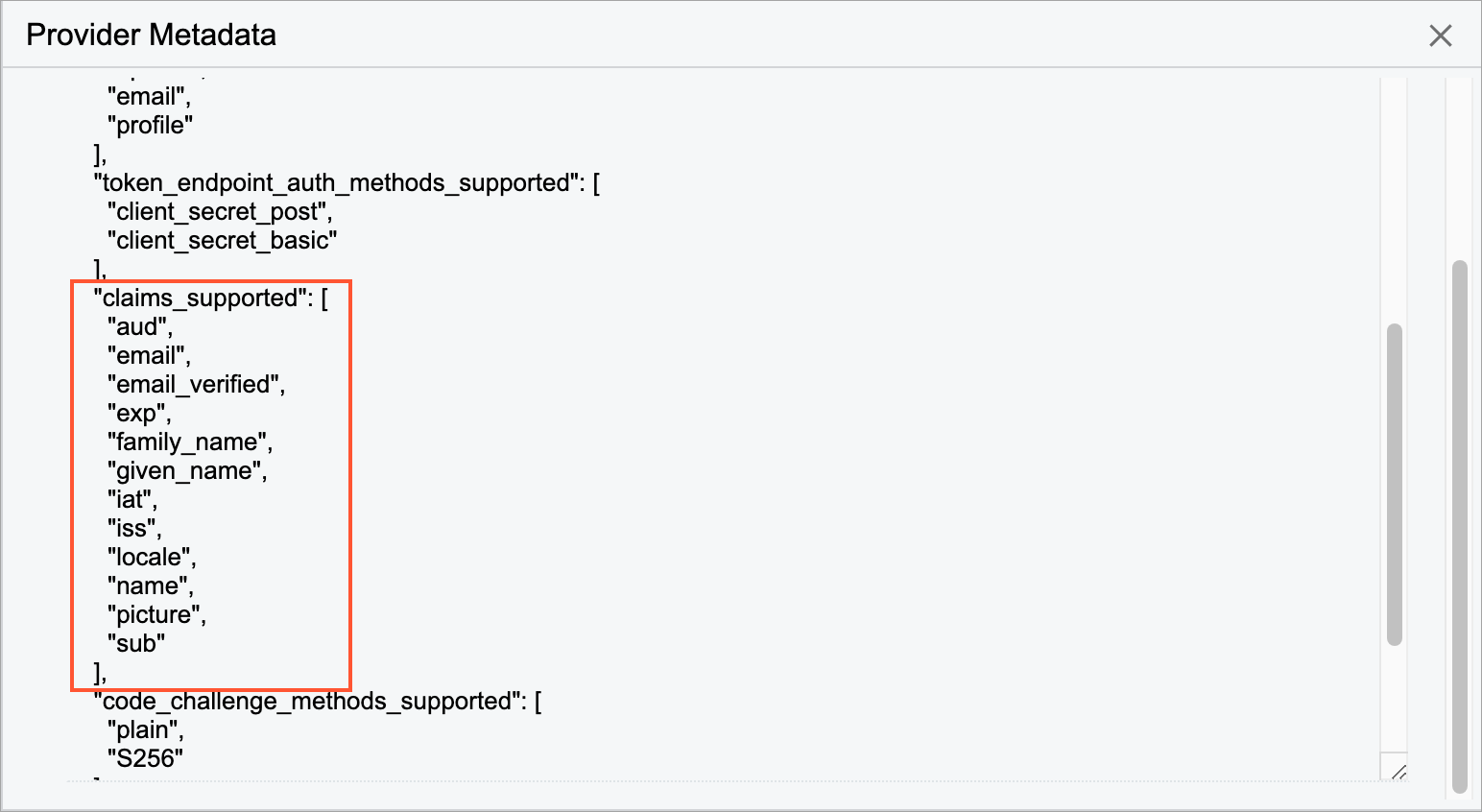 Configuration of an OpenID Identity Provider