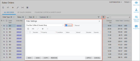 Filtering and Sorting Capabilities: Quick Filter